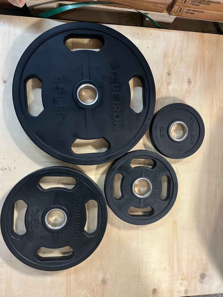 High Quality Rubber Coated Olympic Weight Plate Sets with barbell ...