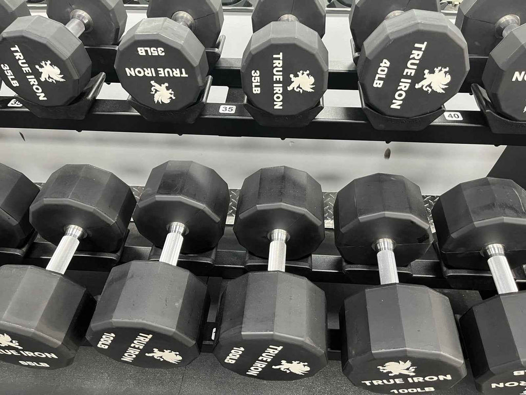 Urethane Dumbbell Sets 5-125 for Extreme Fitness in the USA – True Iron ...